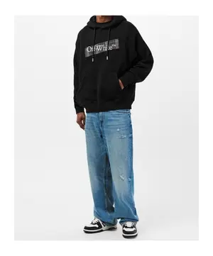 Off-White Flannel Over-the-head Hoodie