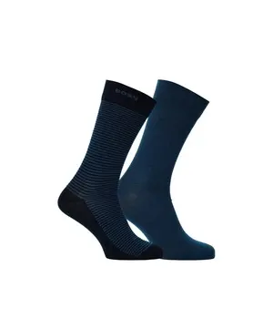 Hugo Boss Comfortable Striped Socks - Black