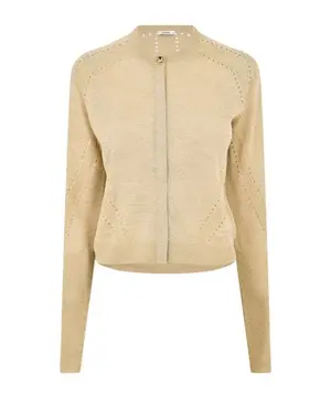 JOSEPH Ribbed Knit Cardigan With Cutout Detail