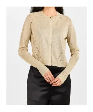 JOSEPH Ribbed Knit Cardigan With Cutout Detail