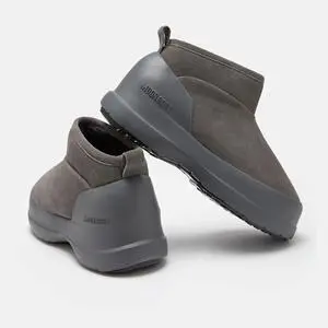 Moon Boot Grey Suede Ankle Boots - Black