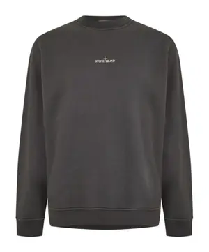 Stone Island Graphic Crew Neck Jumper - Black