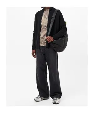 Stone Island Logo Patch Knit Cardigan