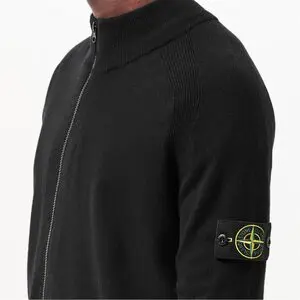 Stone Island Logo Patch Knit Cardigan