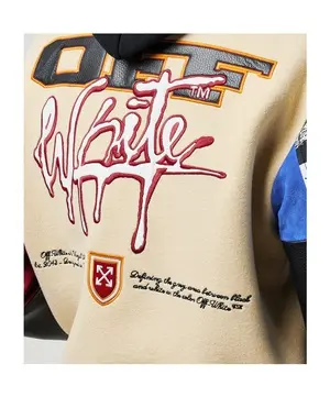 Off-White Collage Graffiti-print Varsity Jacket