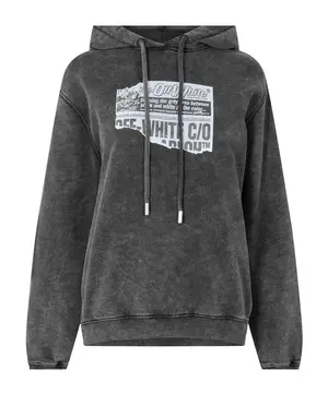 Off-White Minimalist And Versatile Hoodie - Black