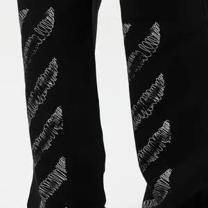 Off-White Comfortable Cuffed Fleece Jogger Sports Pants