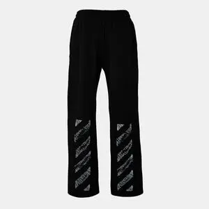 Off-White Comfortable Cuffed Fleece Jogger Sports Pants