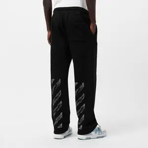 Off-White Comfortable Cuffed Fleece Jogger Sports Pants