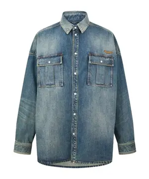 Balmain Long-sleeve Denim Shirt