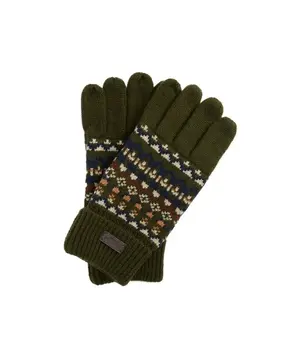 Barbour Knitted Gloves With Patterned Detail - Black