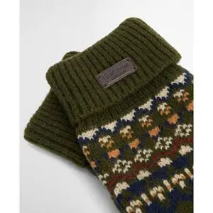 Barbour Knitted Gloves With Patterned Detail