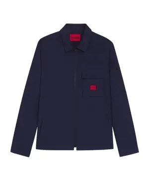Hugo Boss Zip-through Overshirt - Black