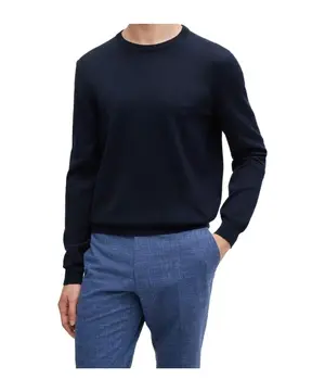 Hugo Boss Navy Business Crew Neck Knit Sweater