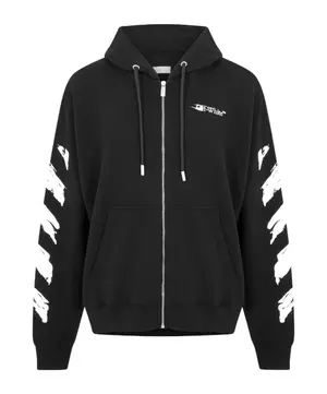 Off-White Ink Zip Hoodie - Black