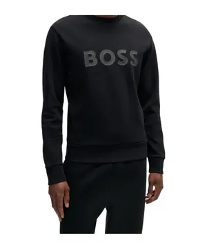 Hugo Boss Embossed Big Logo Crew Neck Sweatshirt
