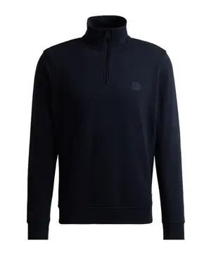 Hugo Boss Zetrust Zip-neck Soft Terryclover The Head Sweatshirt - Black