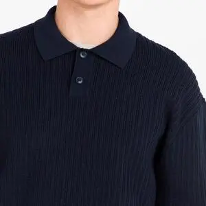 Hugo Boss Vertical Rib Knit Polo Shirt