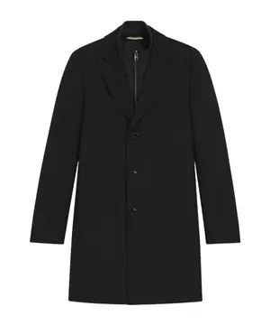 Hugo Boss Hybrid Overcoat - Black