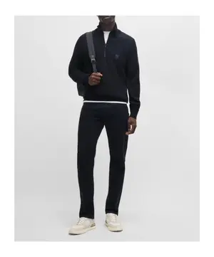 Hugo Boss Kanobix Quarter Zip Sweater - Black