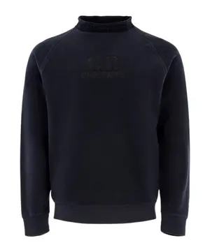 C.P. COMPANY Embroidered Logo Crewneck Jumper - Black