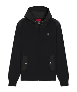 Hugo Boss Stylish Hooded Jacket - Black
