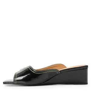 GANNI Open-toe Wedge Mules With Embellished Vamp