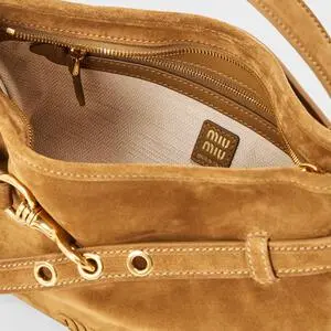 Miu Miu Adventure Suede Shoulder Bag