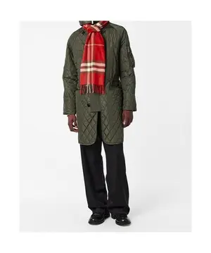 Burberry Plaid Cashmere Scarf - Red