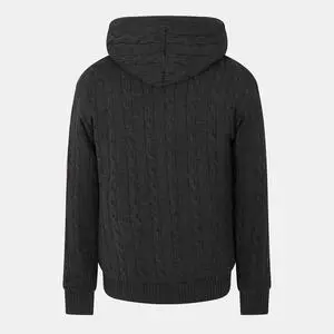 Hugo Boss Cable Knit Hooded Zip Cardigan