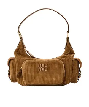 Miu Miu Minimalist Solidcolor Shoulder Bag - Brown