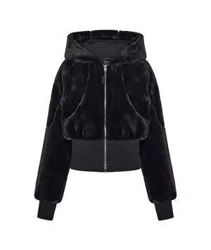 Moose Knuckles Rose De Bunny Insulated Bomber Jacket - Black