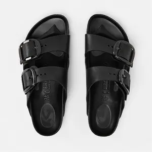 BIRKENSTOCK Open Toe Buckled Slides
