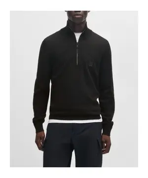 Hugo Boss Kanobix Quarter Zip Sweater - Black