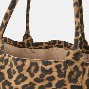 ANINE BING Leopard Print Tote Bag