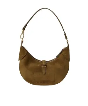 Polo Ralph Lauren Suede Croissant Shoulder Bag - Brown