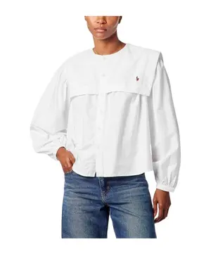 Polo Ralph Lauren Cotton Blouse With Classic Collar