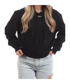 Off-White Off Stamp Cropped Hoodie