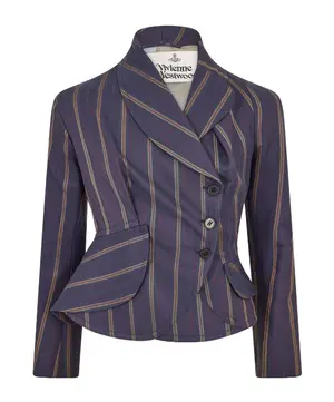 VIVIENNE WESTWOOD Striped Tailored Jacket - Black