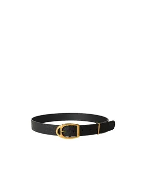 Gucci Embossed Leather Belt With Classic Buckle