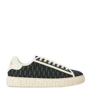 Versace Printed Platform Trainers - Nude