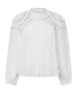 Isabel Marant Étoile Lace Collar Long Sleeve Shirt