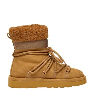 Valentino Garavani Shearling Cuff Suede Boots