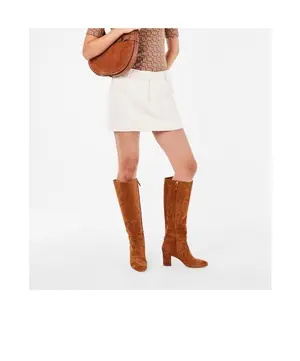 Ralph Lauren Caramel Suede Knee-high Boots
