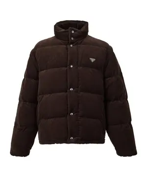 Prada Corduroy Quilted Down Jacket