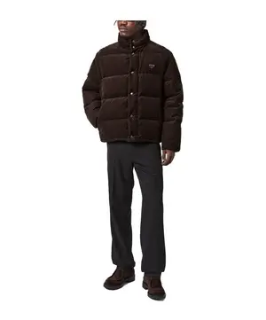 Prada Corduroy Quilted Down Jacket