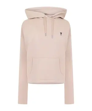 AMI Paris Over The Head Hoodie - Pink