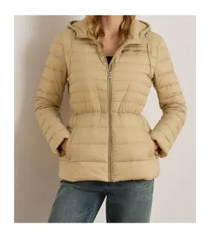Ralph Lauren Real Leather Quilted Short Puffer Jacket