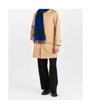 Burberry Plaid Cashmere Scarf - Blue