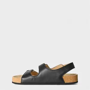 Balenciaga Flat Sandals With Logo Detail